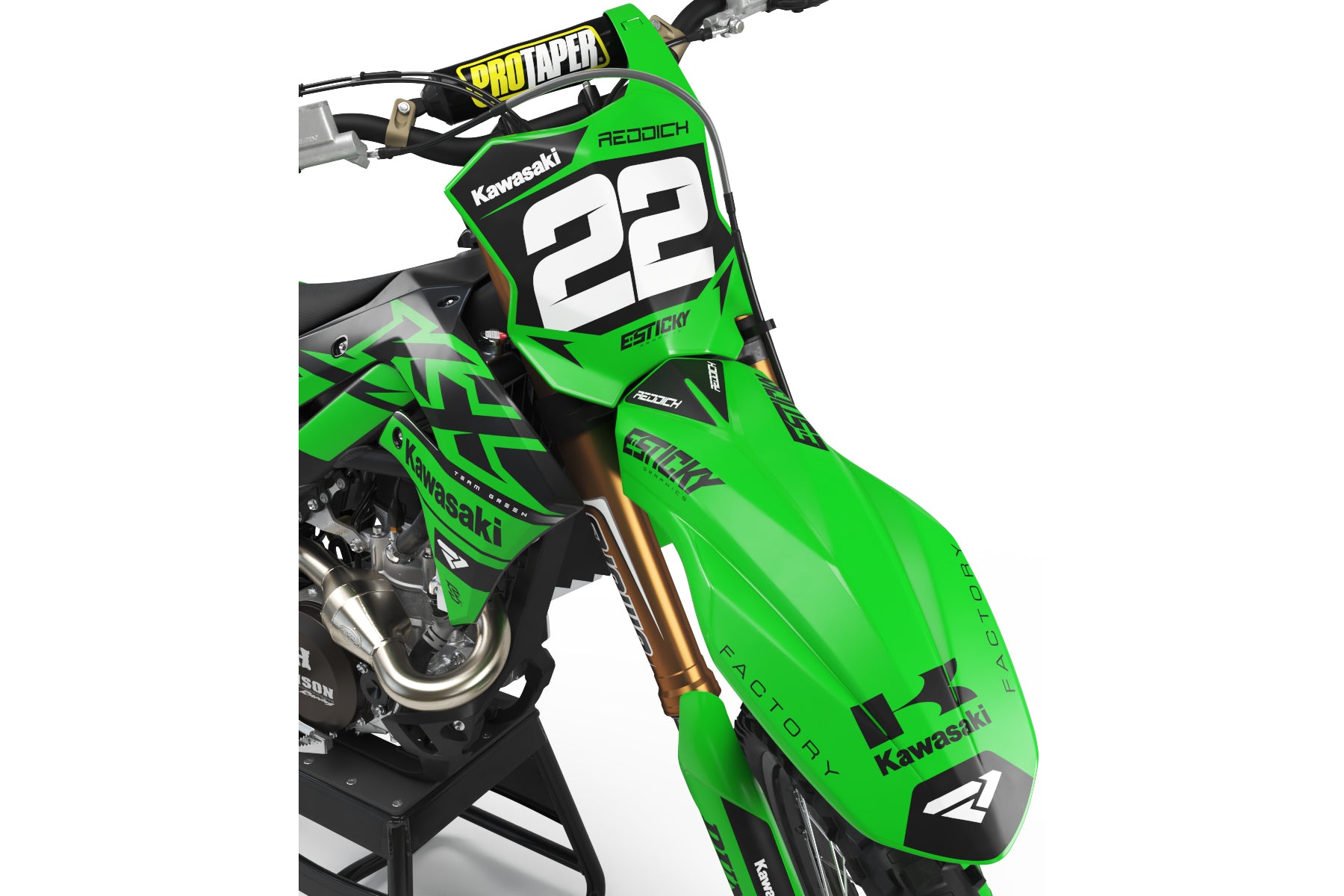 KAWASAKI FACTORY 4 BLACK – E-Sticky Graphics