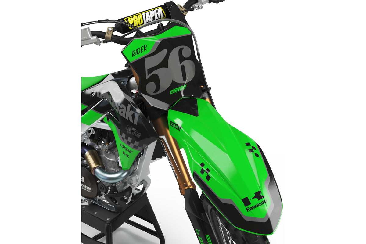 KAWASAKI S10 GREEN – E-Sticky Graphics
